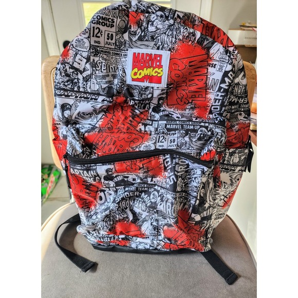 Marvel | Accessories | Marvel Comic Book Black White Covers Backpack ...